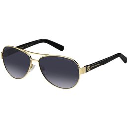 Marc Jacobs - Schwarze Sonnenbrille Mit Grauen Verlaufsgl&auml;sern Und Goldenen Details