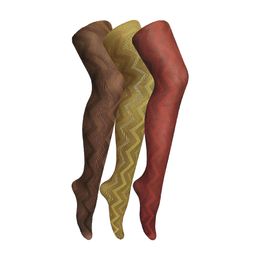 3er Pack Damen 80 Denier Strumpfhosen | Weiche gemusterte Strumpfhosen