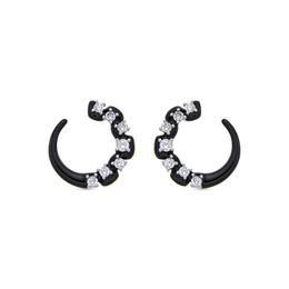 Luxenter Ohrringe aus 925er Sterlingsilber mit Zirkonia, rhodiniert &ndash; Dekbu