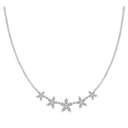 Luxenter Halskette aus 925er Sterlingsilber mit Zirkonia, rhodiniert &ndash; Rethi