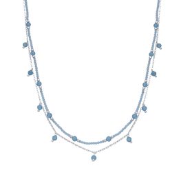 Luxenter Halskette aus blauem Kristall mit Rhodiumbeschichtung &ndash; Aira