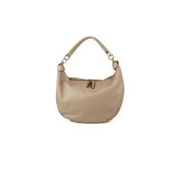 Giulia Monti Schultertasche Grau Beige