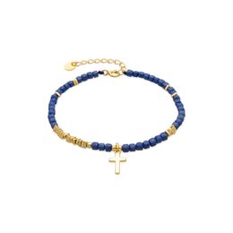 Luxenter Armband aus 925er Sterlingsilber und dunkelblauem Kristall, 18 Karat Gelbgold-Finish &ndash; Iszun