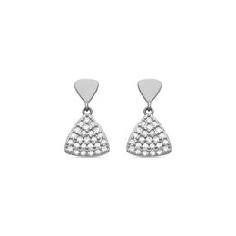 Luxenter Ohrringe aus 925er Sterlingsilber mit funkelnden Zirkonia-Steinen und Rhodiumbeschichtung &ndash; Dyom
