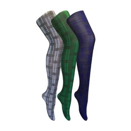 3er-Pack Damen 80 Denier Strumpfhosen | Weiche gemusterte Strumpfhosen