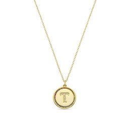 Luxenter Halskette aus mehrfarbigem Zirkonia mit 18-kar&auml;tiger Gelbgold-Finish &ndash; Alphabet