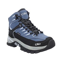 Wanderschuh CMP "RIGEL 2.0 MID WMN WP TREKKING SHOES", Damen, Gr. 37, space, sky blau, Leder, Schuhe Wanderschuh, wasserdicht