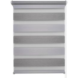 Sch&ouml;ner Wohnen Kollektion Doppelrollo "Klemmfix-Doppelrollo" Gr. 2, grau (hellgrau, wei&szlig;), B:60cm H:150cm, Kunststoff, Polyester, SCH&Ouml;NER WOHNEN-KOLLEKTION, Rollos