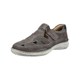 Klettschuh Josef Seibel "Josef Seibel Halbschuhe Leder", Herren, Gr. 43, grau, Leder, Schuhe Klettschuh