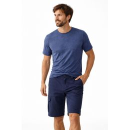 Cargobermudas LPO "Hardy Trail", Herren, Gr. M, Normalgr&ouml;&szlig;en, night sky, Web, 93% Polyester. 7% Elasthan, regular fit ca. Mitte Oberschenkel, Hosen, Praktische Taschen, elastischer Bund