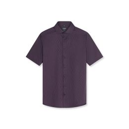 Businesshemd OLYMP "OLYMP Luxor, modern fit, Global Kent", Herren, Gr. 39, Normaler Arm, lila (mauve), 100% Baumwolle, Hemden