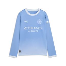 Trainingsshirt Puma "Manchester City 26/27 Langarm-Heimtrikot Jugendliche", Kinder, Gr. 164, team light blau icy, Obermaterial: 100% Polyester. Rippe: 100% Polyester. Einsatz: 100% Polyester, clean, regular fit, Rundhals, Shirts