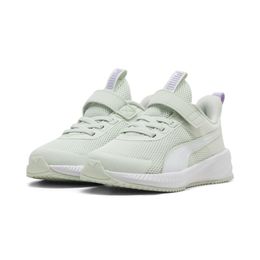 Sneaker Puma "Flyer 4 Laufschuhe Kinder", M&auml;dchen, Gr. 27,5, sage glow wei&szlig; gr&uuml;n, Obermaterial: Textil, Synthetik. Futter: Textil. Innensohle: Textil. Laufsohle: Synthetik, Gummi, Schuhe Sneaker