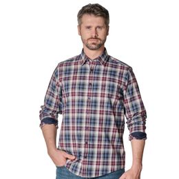 Langarmhemd Casamoda "Casamoda Freizeithemd kariert", Herren, Gr. M, Normalgr&ouml;&szlig;en, rot, 100% Baumwolle, kariert, l&auml;ssig geschnitten, Hemden