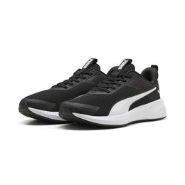 Trainingsschuh Puma "Flyer Lite 4 Laufschuhe Erwachsene", Damen, Gr. 35,5, schwarz, wei&szlig;, Obermaterial: Synthetik, Textil. Futter: Textil. Innensohle: Textil. Laufsohle: Gummi, Synthetik, Schuhe