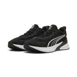 Trainingsschuh Puma "Agile Lite Trainingsschuhe Erwachsene", Damen, Gr. 36, schwarz, wei&szlig; silber metallic, Obermaterial: Textil, Synthetik. Futter: Textil. Innensohle: Textil. Laufsohle: Gummi, Synthetik, Schuhe
