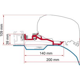 Fiamma Kit Smart Clamp Ducato Markisenadapter f&uuml;r F80s an Ducato ab 2006 - Markisenadapter