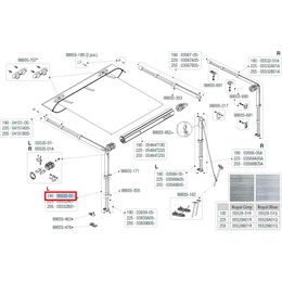 Fiamma Spannstange mit St&uuml;tzfu&szlig; links f&uuml;r Markise Caravan Store 190 Ersatzteilnummer 05532-01- - Ersatzteile Fiamma Markisen