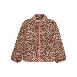 Fleecepullover Roxy "Like Electricity", M&auml;dchen, Gr. 14(155-164cm), parchment animal floral big, Obermaterial: 100% Polyester;, Sweatshirts Fleecepullover