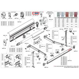 Fiamma Geh&auml;usedeckel f&uuml;r Markise F45s 400 Polar White Ersatzteilnummer 98673-026 - Ersatzteile Fiamma Markisen