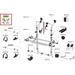 Fiamma Montagesatz f&uuml;r Fahrradtr&auml;ger Carry Bike Mercedes Vito Ersatzteilnummer 98656M183 - Ersatzteile Fiamma Fahrradtr&auml;ger