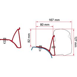Fiamma Kit Renault Trafic / Opel Vivaro / Nissan Primastar Markisenadapter / Halterung f&uuml;r Markise F43 Ersatzteilnummer: 98655A854 - Markisenadapter