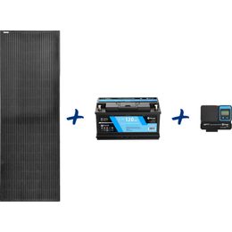 Berger LiFePO4 Lithium Batterie 120 Ah 12 V mit Bluetooth + Berger SX PRO MPPT-Solarladeregler 20 A + PX150 starres Solarpanel 150 W im Set - Fahrzeug