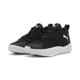 Basketballschuh Puma "Court Pro 3 Mid Basketballschuhe Jugendliche", Kinder, Gr. 32,5, schwarz-wei&szlig; (schwarz, wei&szlig;), Obermaterial: Synthetik, Textil. Futter: Textil. Innensohle: Textil. Laufsohle: Gummi, Schuhe