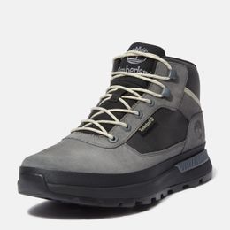 Schn&uuml;rboots Timberland "FIELD TREKKERMID LACE UP SNEAKER", Herren, Gr. 42, md grau nubuck w dk blau, Leder, Schuhe Schn&uuml;rboots, Winterschuhe, Sneakerboots, Winterboots