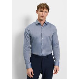 Businesshemd OLYMP "OLYMP No. Six, super slim, Royal Kent mit extra langem Arm", Herren, Gr. 38, Normaler Arm, royal, 97% Baumwolle, 3% Elastolefin, Hemden