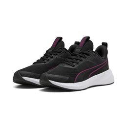 Sneaker Puma "Flyer Lite 4 Laufschuhe Jugendliche", Jungen, Gr. 35,5, schwarz fuchsia glow pink, Obermaterial: Textil, Synthetik. Futter: Textil. Innensohle: Textil. Laufsohle: Synthetik, Gummi, Schuhe Sneaker