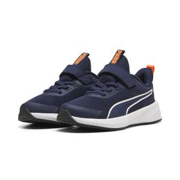 Sneaker Puma "Flyer 4 Laufschuhe Kinder", M&auml;dchen, Gr. 27,5, navy wei&szlig; blau, Obermaterial: Textil, Synthetik. Futter: Textil. Innensohle: Textil. Laufsohle: Synthetik, Gummi, Schuhe Sneaker
