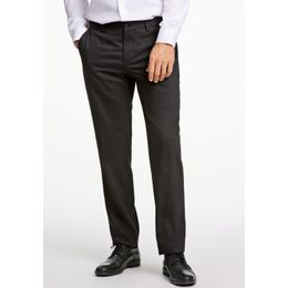 Anzughose LINDBERGH "Anzughose Modern Fit", Herren, Gr. 28, schwarz, Obermaterial: 54% Polyester, 44% Wolle, 2% Elasthan. Futter: 95% Polyester, 5% Elasthan, meliert, normal, Hosen Anzughose
