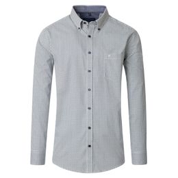 Langarmhemd Casamoda "Casamoda Freizeithemd Print", Herren, Gr. L, Normalgr&ouml;&szlig;en, blau, 100% Baumwolle, bedruckt, comfort fit, Hemden