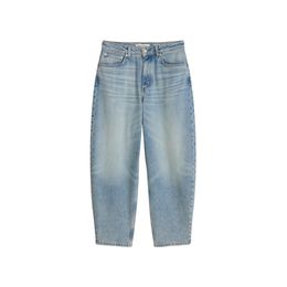 Marc O'Polo High-waist-Jeans MARC O'POLO, Damen, Gr. 27, N-Gr, light blau, Denim/Jeans, Obermaterial: 79% Baumwolle, 20% Viskose, 1% Elasthan, relaxed fit kn&ouml;chellang, Jeans High-Waist-Jeans, barrel cropped mit CIRCULOSE