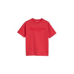 Marc O'Polo T-Shirt MARC O'POLO "aus reiner Bio-Baumwolle", Jungen, Gr. 152, rot, Obermaterial: 100% Baumwolle, unifarben, regular fit, Rundhals, normaler Saum, Shirts T-Shirt