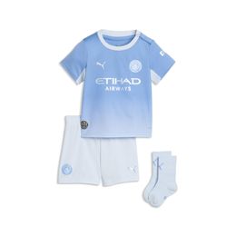 Trainingsanzug Puma "Manchester City 26/27 Heimtrikot Mini-Kit Kinder", Jungen, Gr. 62, team light blau icy, Obermaterial: 100% Polyester. Kragen: 100% Polyester. Einsatz: 100% Polyester, Sportanz&uuml;ge Trainingsanzug