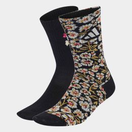 Funktionssocken adidas Performance "W FARM 2PP", Damen, Gr. L, multicolor, schwarz, tactile rot, st tropic bloom, Obermaterial: 54% Polyester, 42% Baumwolle, 3% Elasthan, 1% Polyamid, Socken