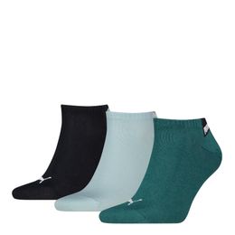 Sneakersocken Puma "Puma UNISEX LOGO SNEAKER", Herren, Gr. 35-38, fresh water, Obermaterial: 68% Baumwolle, 15% Polyamid, 15% Polyester, 2% Elasthan, Socken Sneakersocken