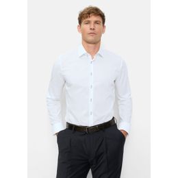 Businesshemd OLYMP "OLYMP No. Six, super slim, Kent mit extra langem Arm", Herren, Gr. 37, Normaler Arm, wei&szlig;, 100% Baumwolle, Hemden
