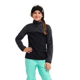 Sweatshirt Roxy "Whitecamp Half Zip", M&auml;dchen, Gr. 16(165-172cm), schwarz Roxygram tonal, Obermaterial: 100% Polyester;, Sweatshirts Sweatshirt