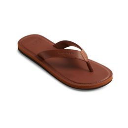Sandale Quiksilver "Molokai Nubuck", Herren, Gr. 10 (43), beige (tan, solid), Obermaterial: Synthetikmaterial / Futter: Textil / Au&szlig;ensohle: Moosgummi., Schuhe Schlappen Zehentrenner