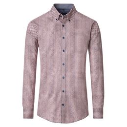 Langarmhemd Casamoda "Casamoda Freizeithemd Print", Herren, Gr. L, Normalgr&ouml;&szlig;en, rot, 100% Baumwolle, bedruckt, comfort fit, Hemden