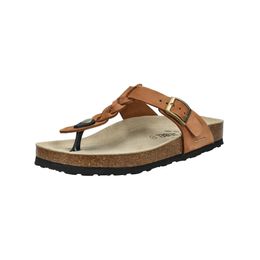 Zehentrenner Josef Seibel "Josef Seibel Pantoletten Nubukleder", Damen, Gr. 40, braun, Nubukleder, Schuhe Zehentrenner