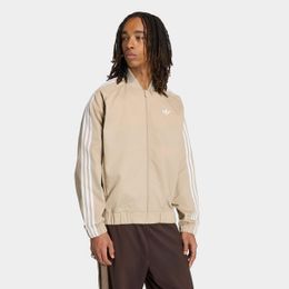 Tanktop adidas originals "SST ADICOLOR CLASSICS TRACK BAUMWOLLE TWILL", Herren, Gr. L, beige (khaki three), Obermaterial: 65% Polyester, 35% Baumwolle, normal, Rundhals, Tops Tanktop