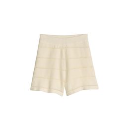 Marc O'Polo Shorts MARC O'POLO "mit Lochstrickmuster", M&auml;dchen, Gr. 152, Normalgr&ouml;&szlig;en, wei&szlig; cotton, Obermaterial: 100% Baumwolle, unifarben, relaxed fit kurz, Hosen Shorts