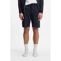 Sweatshorts BOSS "Authentic Shorts", Herren, Gr. M, N-Gr, dunkelblau 405, Jersey, Obermaterial: 100% Baumwolle, unifarben, gerade ca. Mitte Knie, Hosen Sweatshorts