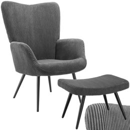 TecTake&reg; Sessel, gepolstert, runde Stahlbeine, 72 x 76 x 100,5 cm