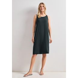 Midikleid Street One, Damen, Gr. 34, EURO-Gr&ouml;&szlig;en, deep bound gr&uuml;n, Stoff, 95% Viskose, 5% Elasthan, unifarben, normal knielang, Rundhals, abgesteppt, Kleider Midikleid, aus Viskose