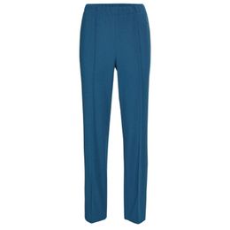 Schlupfhose GOLDNER "Rippenhose mit Biesen", Damen, Gr. 38, N-Gr, blau (jeansblau), Obermaterial: 100% Polyester COOLMAX(R) PES(Coolmax)., normal, Hosen Schlupfhose, Ohne